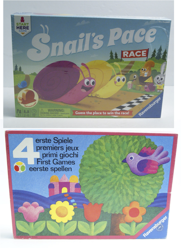 Snail's Pace Race Board Game 6 Snails Parts Only Ravensburger H5 for ...