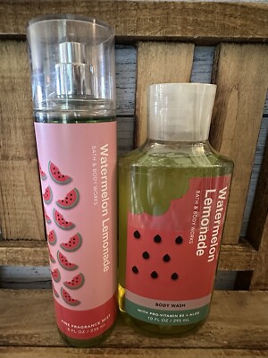 Bath & Body Works Watermelon Lemonade Body Wash and Fine Fragrance Mist ...