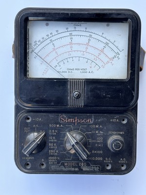 Vintage Simpson 260 Analog Multi Meter- UNTESTED READ | eBay