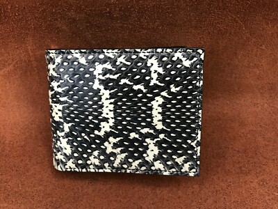 Python Print Leather Men's Bifold Wallet | eBay
