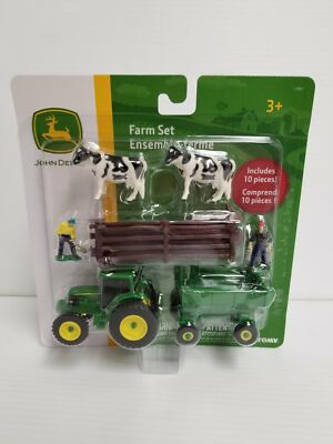 TBEK37657 John Deere ERTL 10-piece Farm Set - Brown Fence | eBay