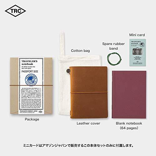 Midori Traveler's Notebook Passport Size - Camel Leather Cover with ...