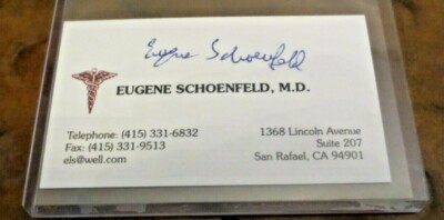 Dr Eugene Schoenfeld aka Dr. HipPocrates signed autographed business ...