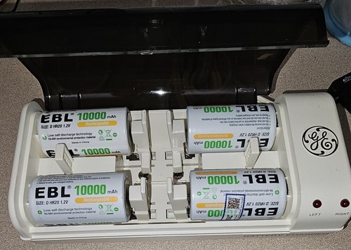 GE Battery Charger Model BC4B | All Sizes | AAA-AA-C-D | 9-Volt nickel ...