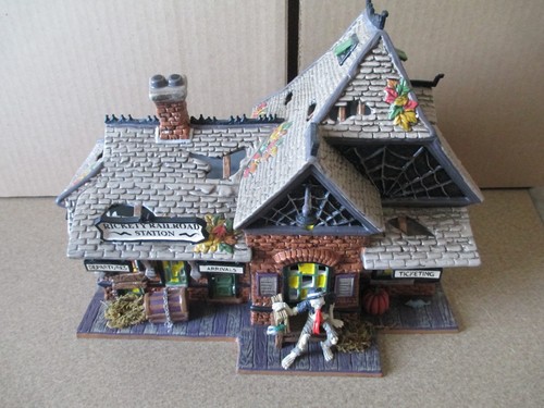 Dept 56 Snow Village Halloween Rickety Railroad Station | eBay