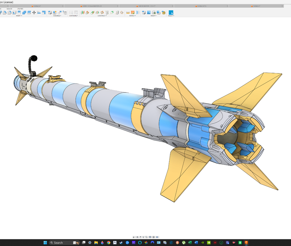 3d printed AIM-9X Sidewinder Missile Model – Scale Replica Display Prop ...