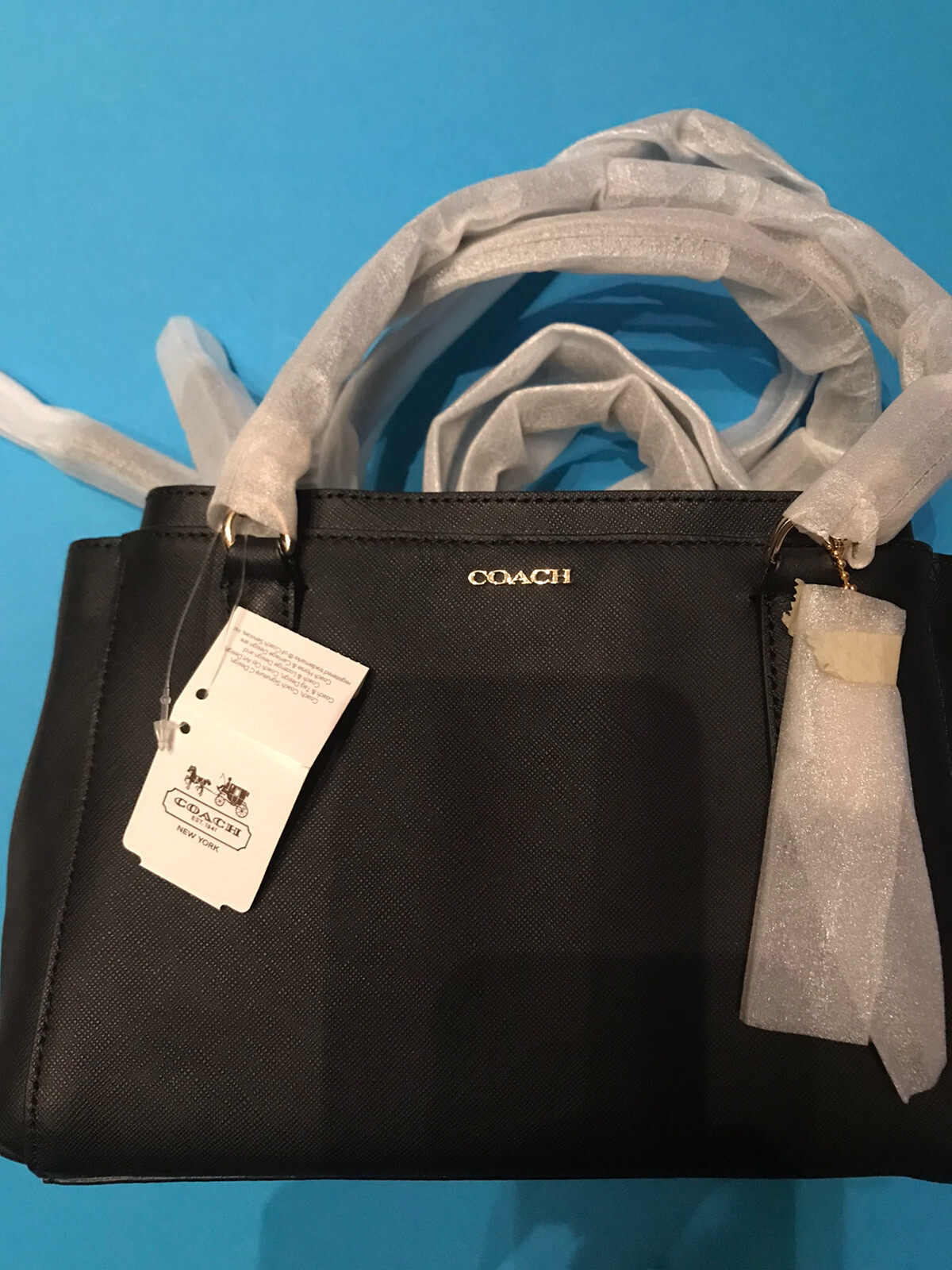 Coach Madison Mini Christie - Black Saffiano Leather NWT | eBay