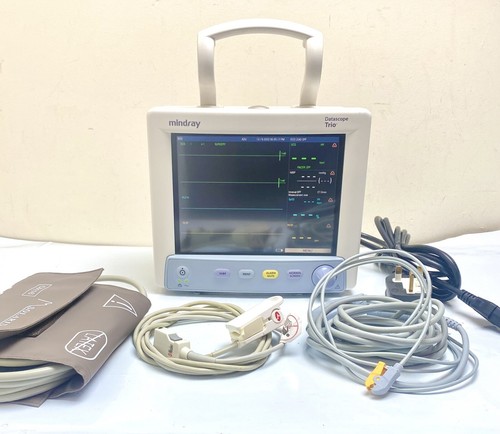 MINDRAY TRIO PATIENT MONITOR + GENUINE LEADS SET MASIMO SpO2 ECG NIBP ...