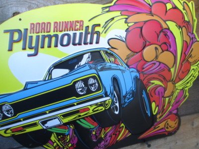 Road Runner DUST TRAIL Metal Sign Hemi Superbird Bee Plymouth Petty ...