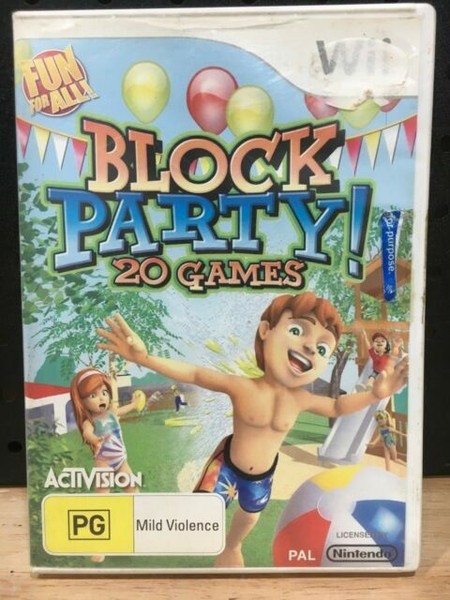 Wii Nintendo Preowned Block Party 20 Games Activision Complete Kids ...