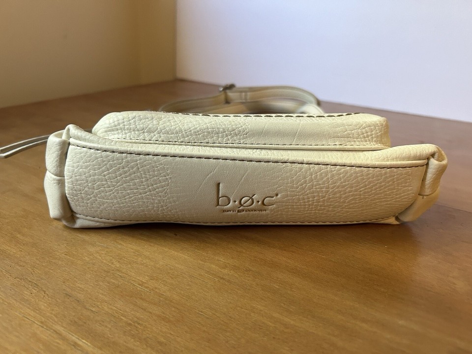 BOC Born Concept White Cream Faux Leather Crossbody Bag Purse | eBay