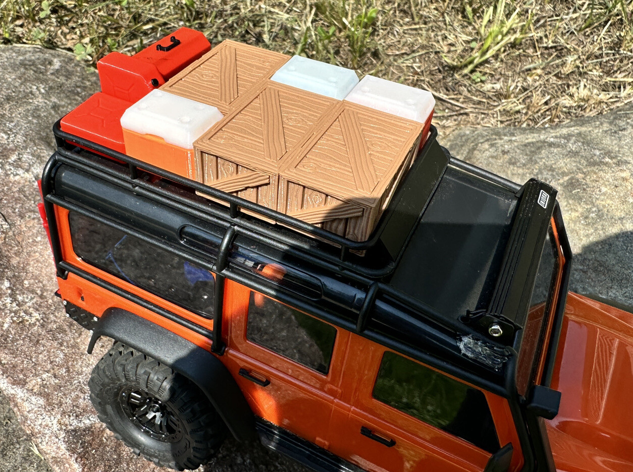 1:18 Scale Model Wooden Crate For RC TRX4M and other Crawlers ...