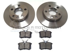 VOLKSWAGEN POLO MK4 ALL MODELS 2002-2009 REAR 2 BRAKE DISCS AND PADS ...