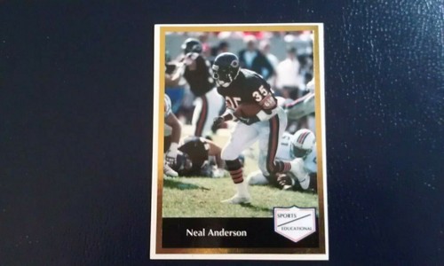 Neal Anderson Chicago Bears 1991 - 1992 Sports Educational White Border ...