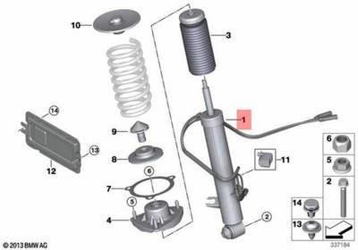 Genuine BMW X5 M X6 F15 F16 X5 25d 25dX Shock Absorber Rear Left ...