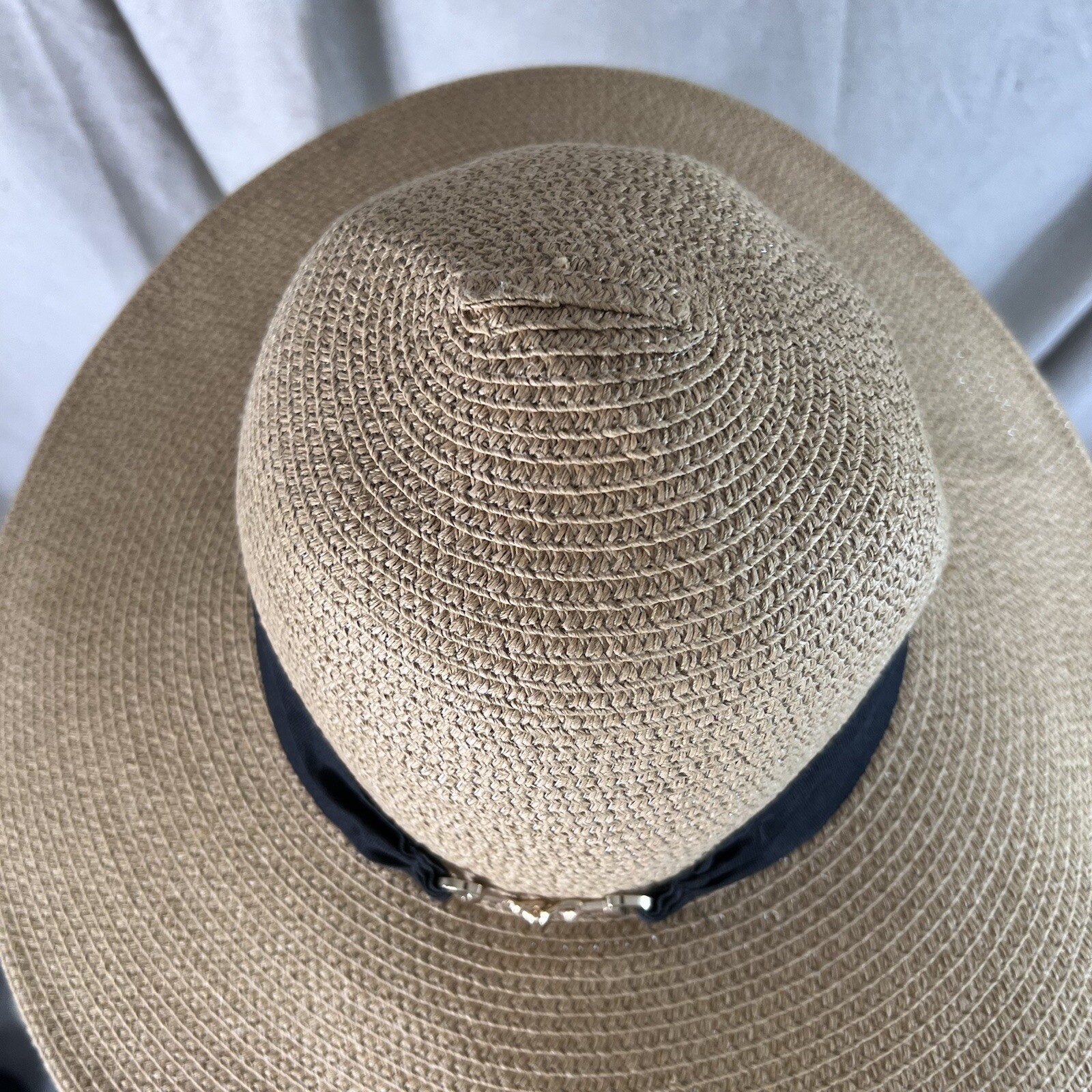Magid Hats OS 100% Paper Straw Tan Sun Hat with Black Ribbon Brim | eBay