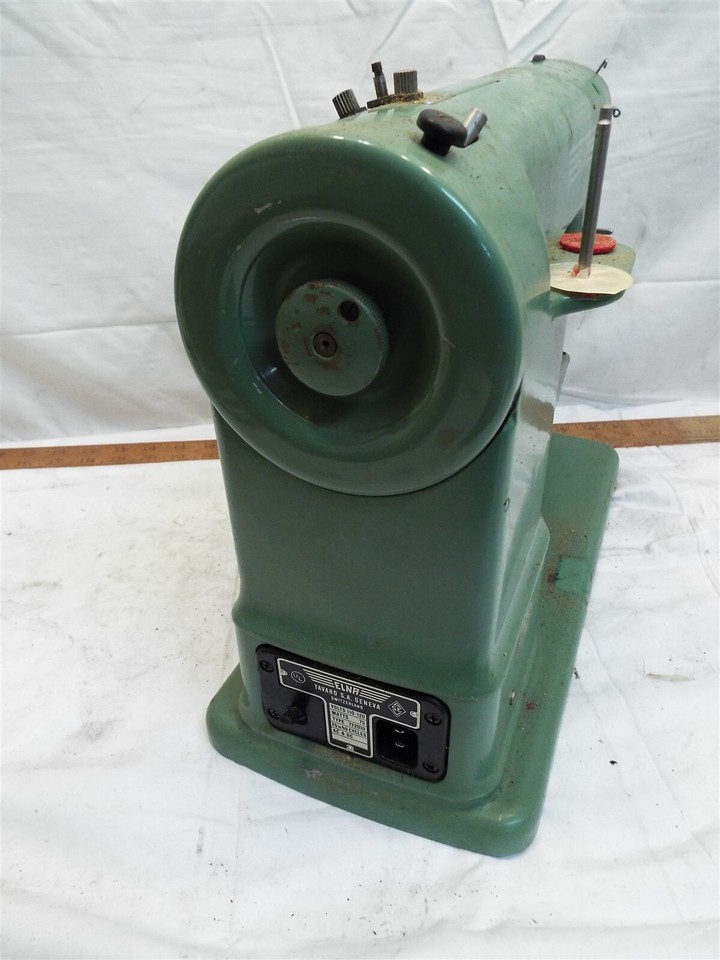 Vintage Elna Portable Green Supermatic Sewing Machine in Case 722010 ...