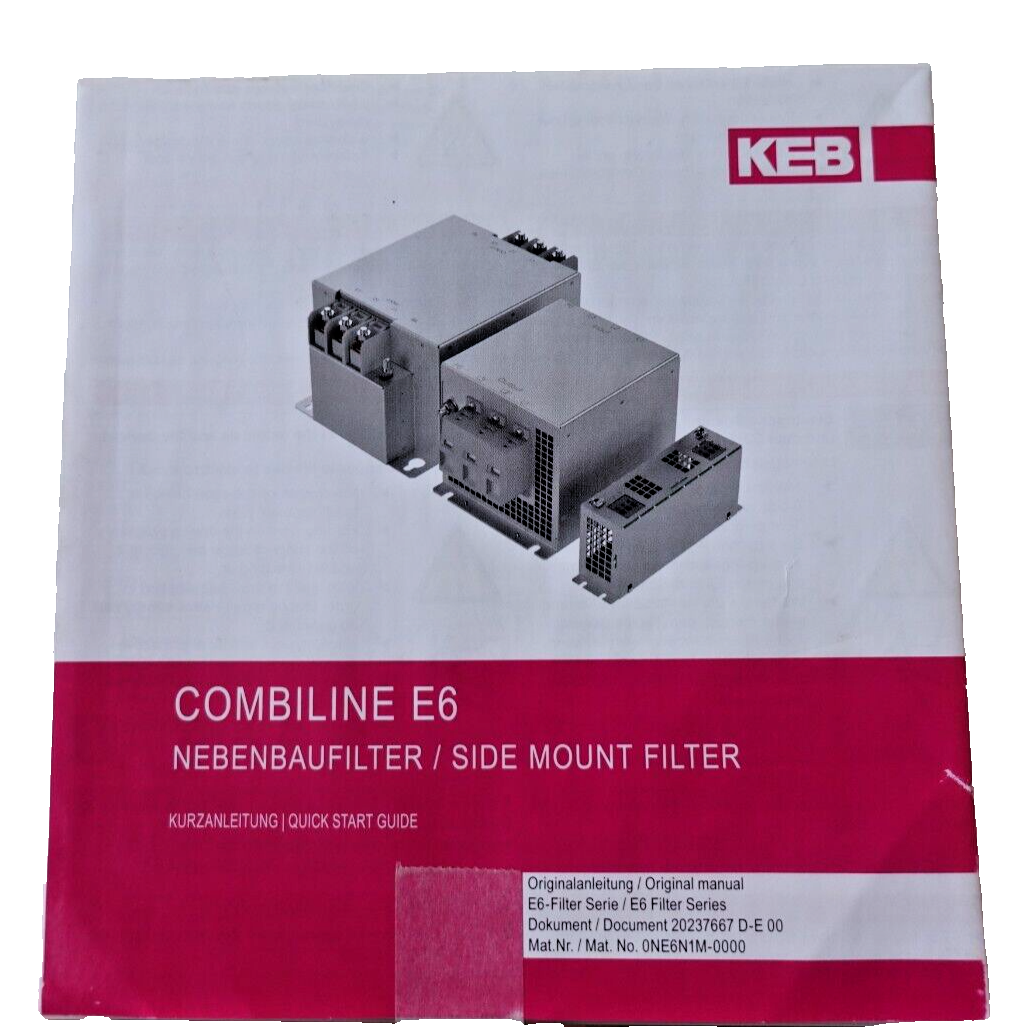 KEB COMBILINE E6 HF-FILTER 3-PHASIG 400/480 VA KEB 22.E6.T60-3000, NEU ...