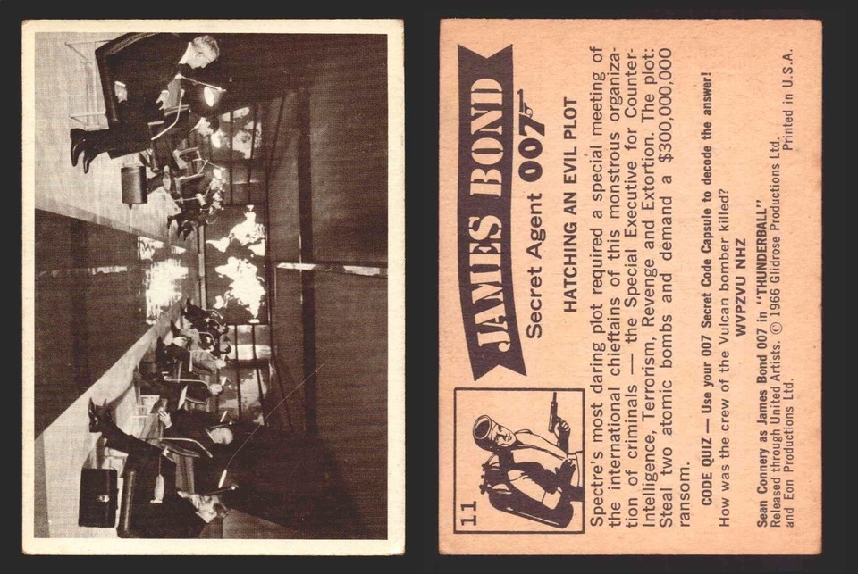 1966 James Bond 007 Thunderball Vintage Trading Cards You Pick Singles ...