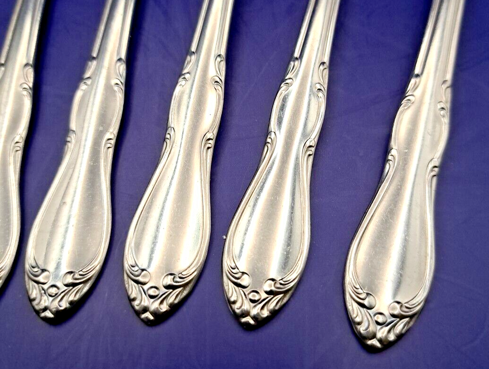 7 Oneida Ice Tea Spoon HOMESTEAD Simeon L George H Rogers Co Stainless ...