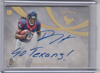 DEANDRE HOPKINS 2013 Topps Five Star Rookie Quotable Autograph RC 16/25 ...