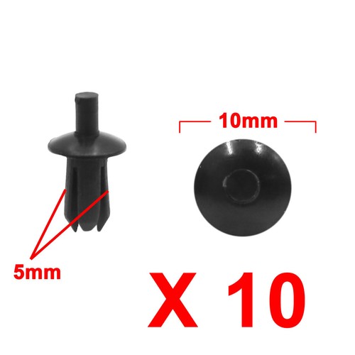 10pcs 5mm Black Plastic Rivets Clips Bumper Fastener for BMW E46 for ...
