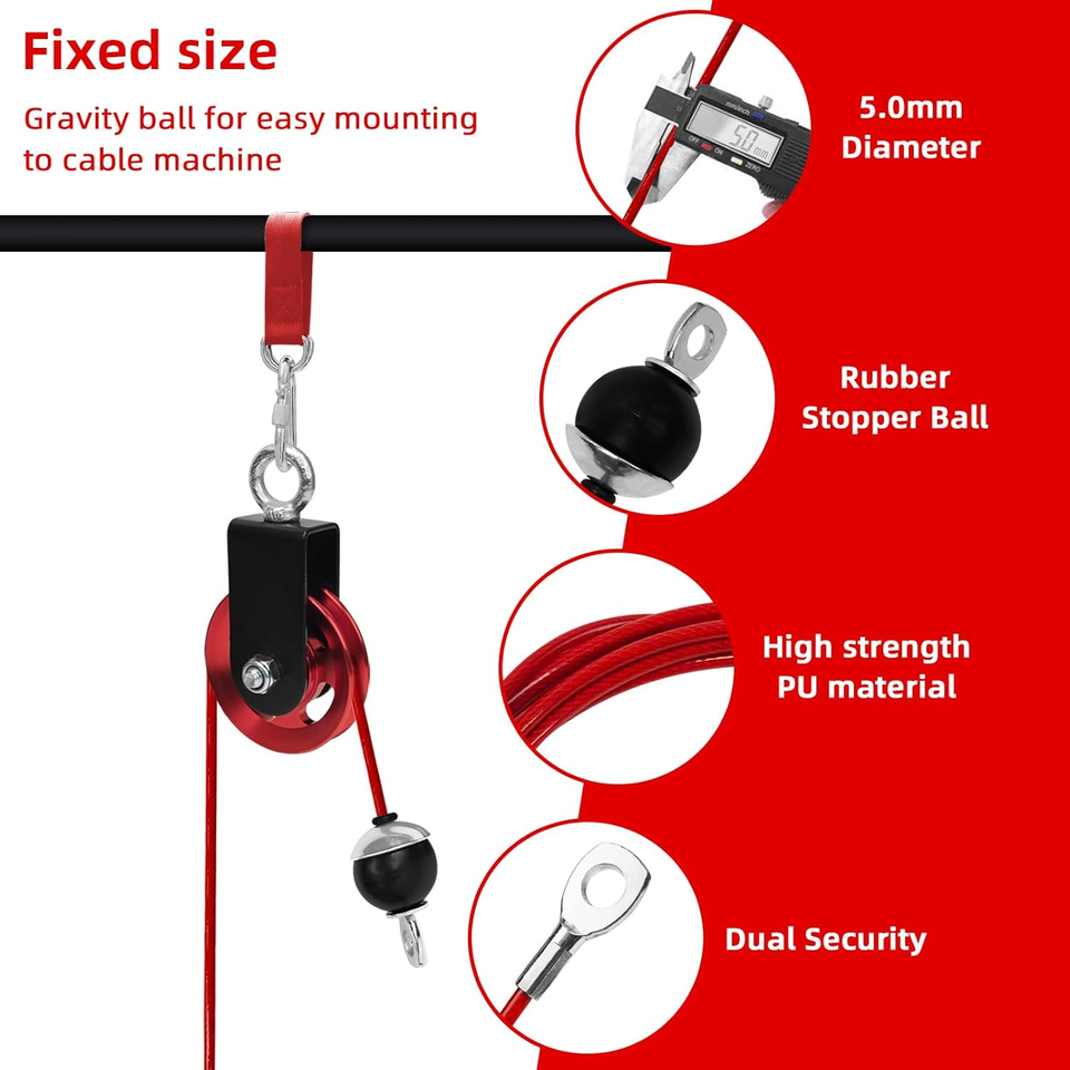 Replacement Cables for Home Gym, Fitness Pulley Cable, Weight Machine ...
