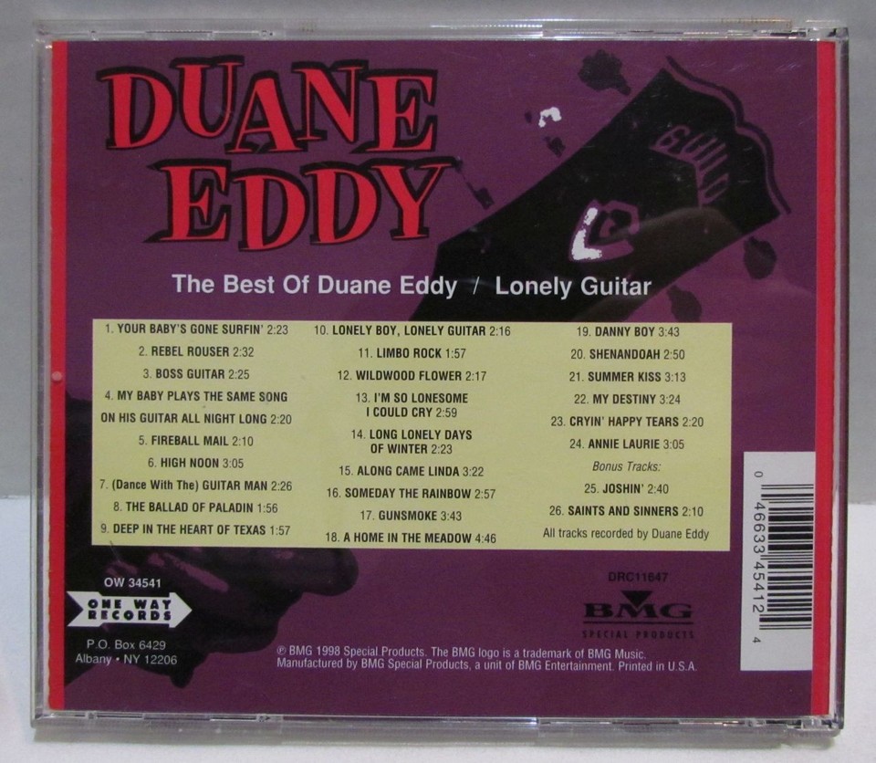 Duane Eddy - The Best Of Duane Eddy / Lonely Guitar CD (One Way Records ...