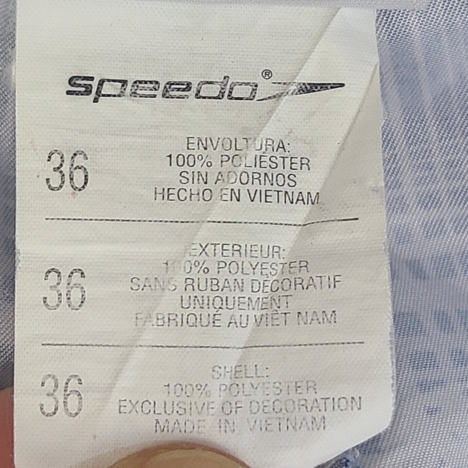 Speedo Swim Trunks Mens Size 36 Flag USA Eagle Wings Unlined Red White ...