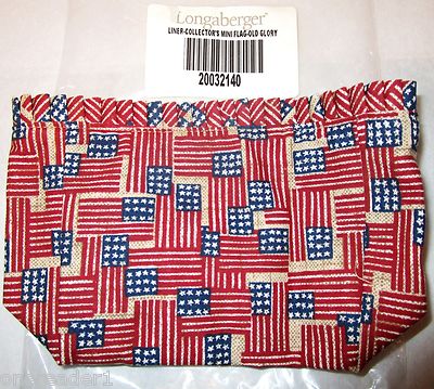 Longaberger Collectors Club MINI FLAG OLD GLORY Stand Up LINER ...