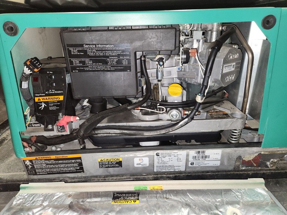 Cummins Onan RV QG 5500 generator RV MODEL: 5.5HGJAB-6755k 2016 Model ...