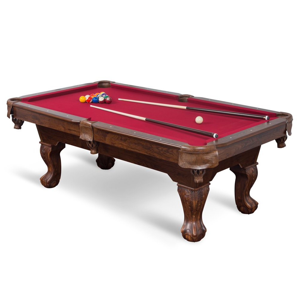 87 Pool Table Billiard Billiards Set Light Cues Balls Chalk Triangle ...