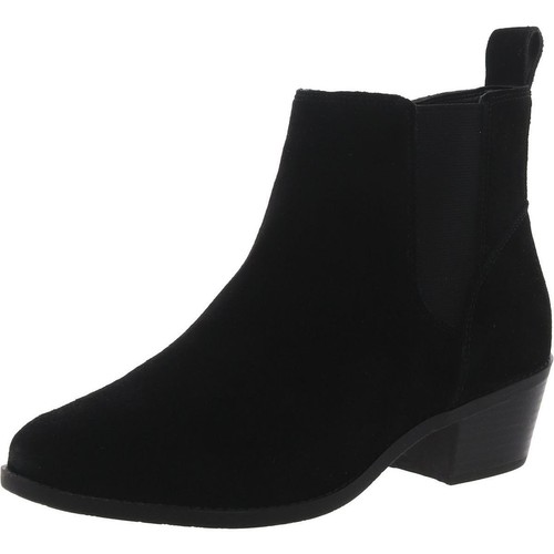 Vionic Womens ROSELAND Black Suede Ankle Boots Shoes 7.5 Wide (C,D,W ...