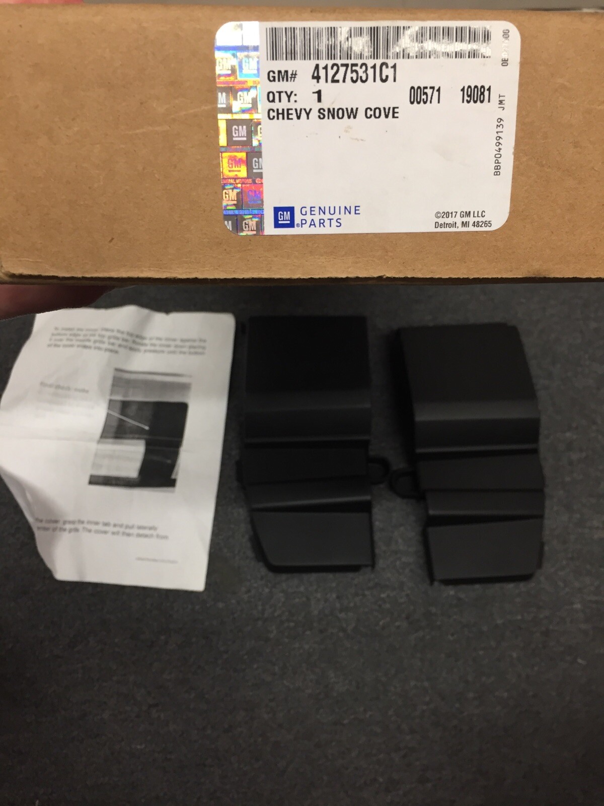 GM Genuine Parts Chevy Snow Cover 4127531C1 LH RH TPO VC-10307 (two ...