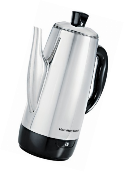 Hamilton Beach 40616 Stainless-Steel 12-Cup Electric Percolator Silver ...