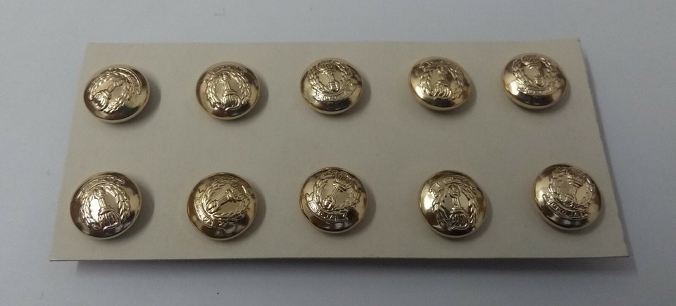 Gold Ring Buttons with Torch in Laurel 12mm X 10 - NEW | eBay