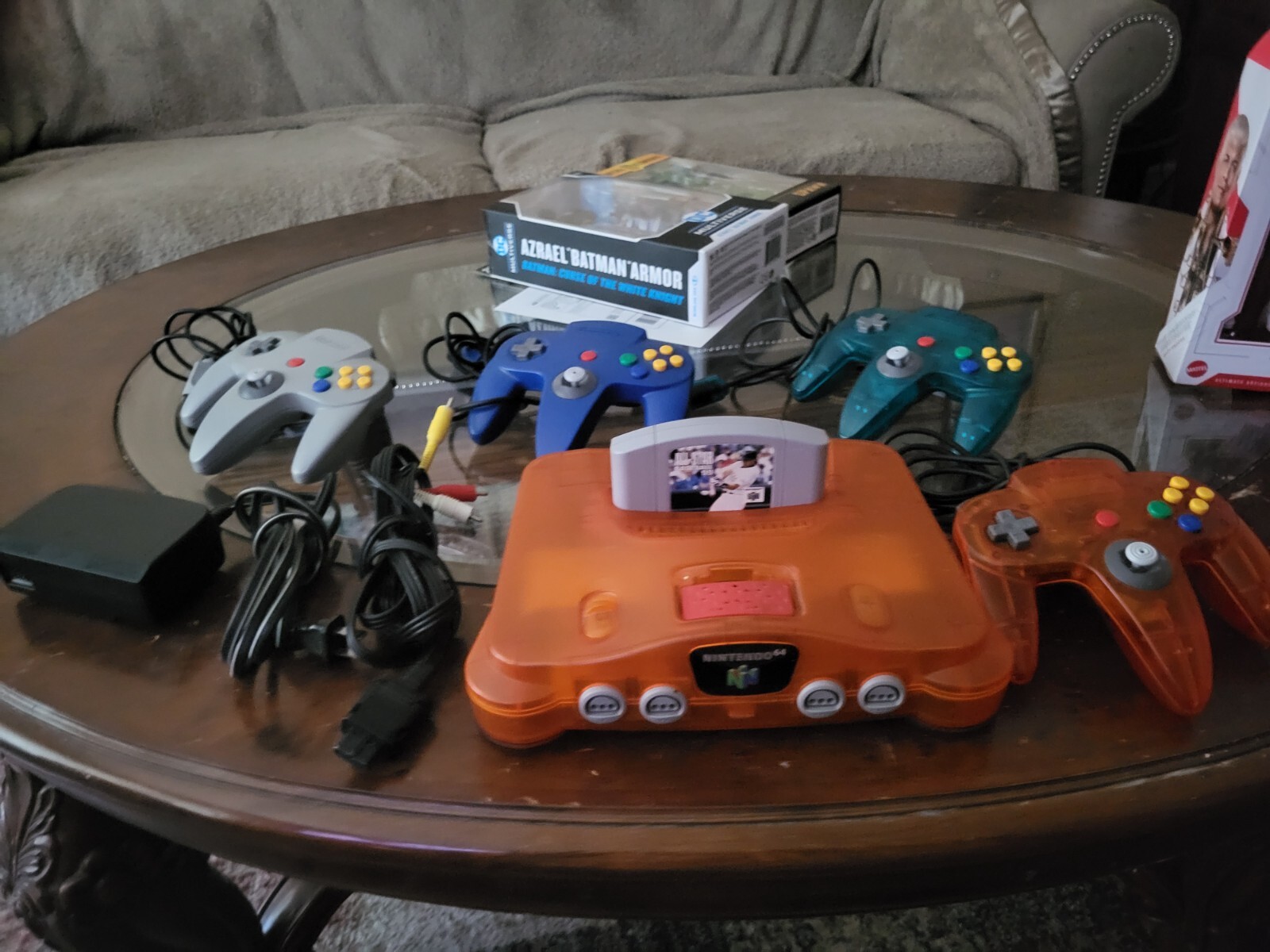 NINTENDO 64 N64 ORANGE CONSOLE BUNDLE ALL AUTHENTIC AND TESTED ALL ...