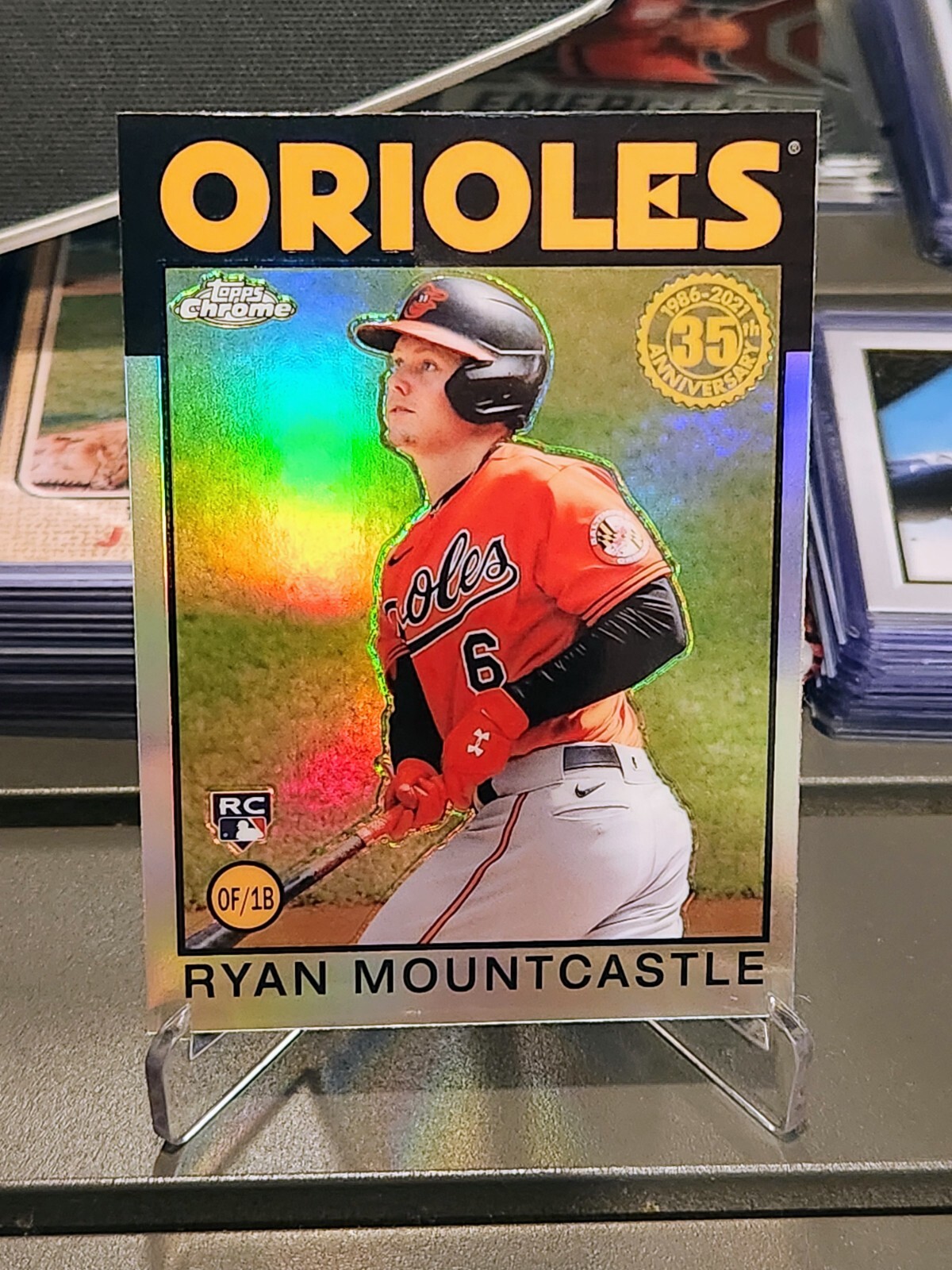 2021 Topps Chrome Ryan Mountcastle RC 1986 35th Anniversary Refractor ...