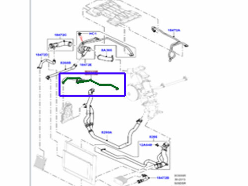 GENUINE LAND ROVER RADIATOR HOSE TO EXPANSION TANK RANGE ROVER 10-12 SC ...