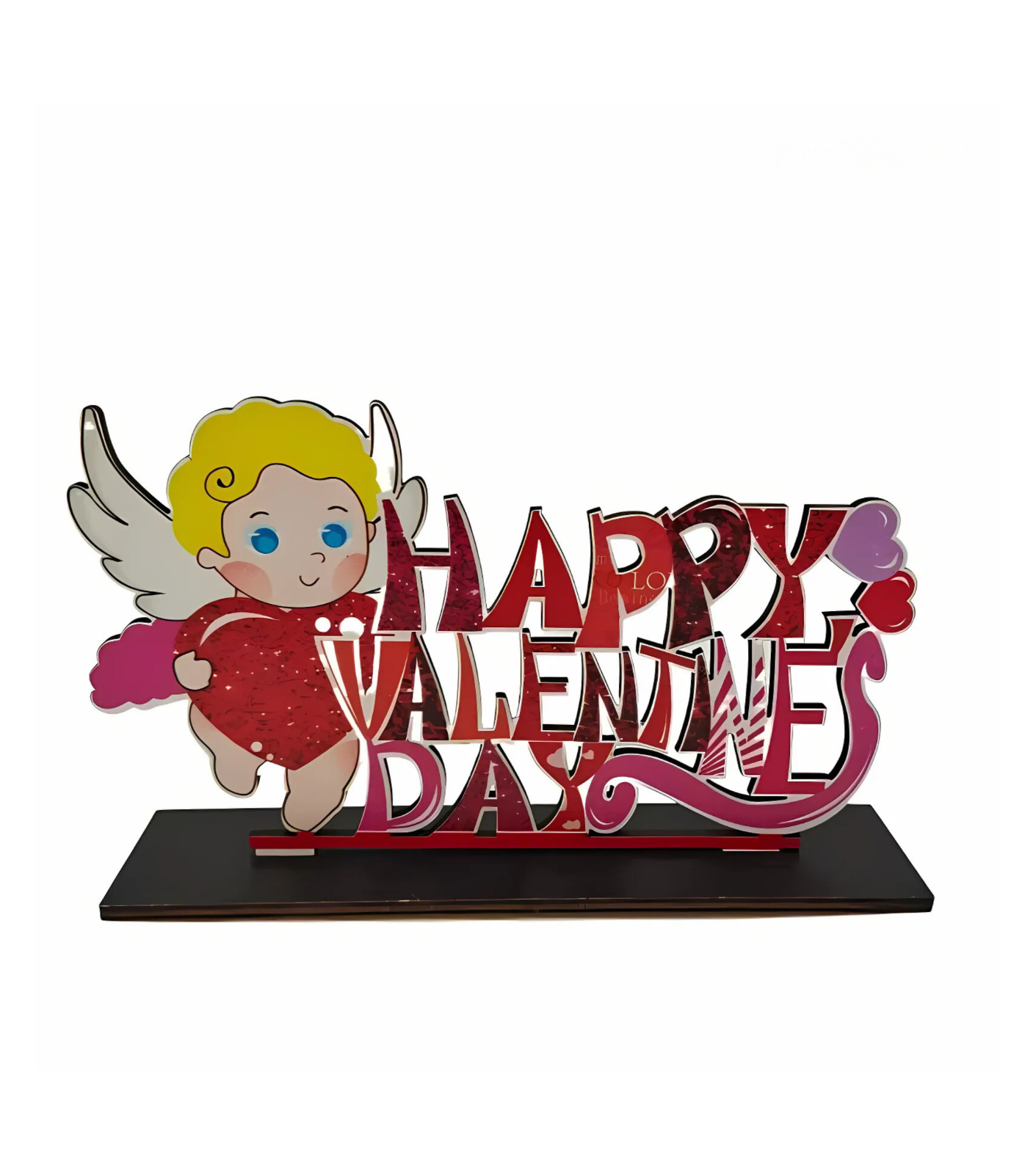 Valentine Day Wooden Crafts Decor New Love Kiss Cupid Be Mine Wedding ...