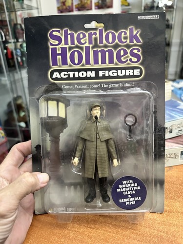 2004 Accoutrements Sherlock Holmes Action Figure w/ Pipe Factory Sealed ...