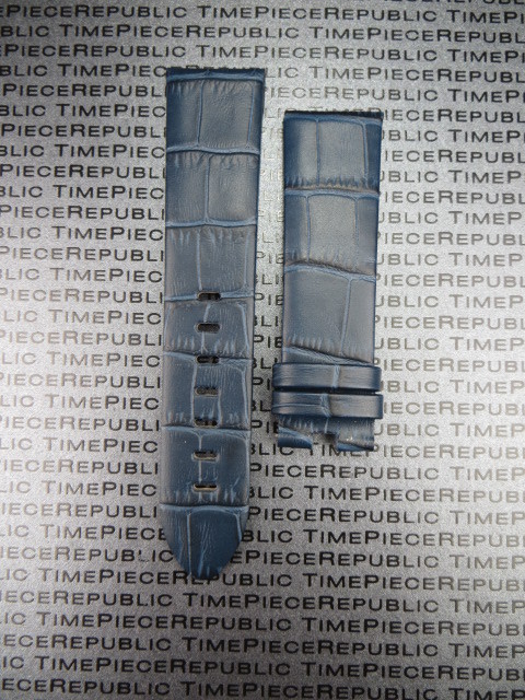 Blue 22mm Alligator Grain Leather Strap Watch Band for Timewalker ...