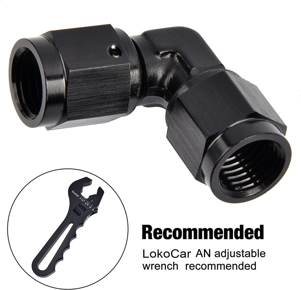 4AN 6AN 8AN 10AN Female Swivel Coupler Union Fitting Adapter Straight ...