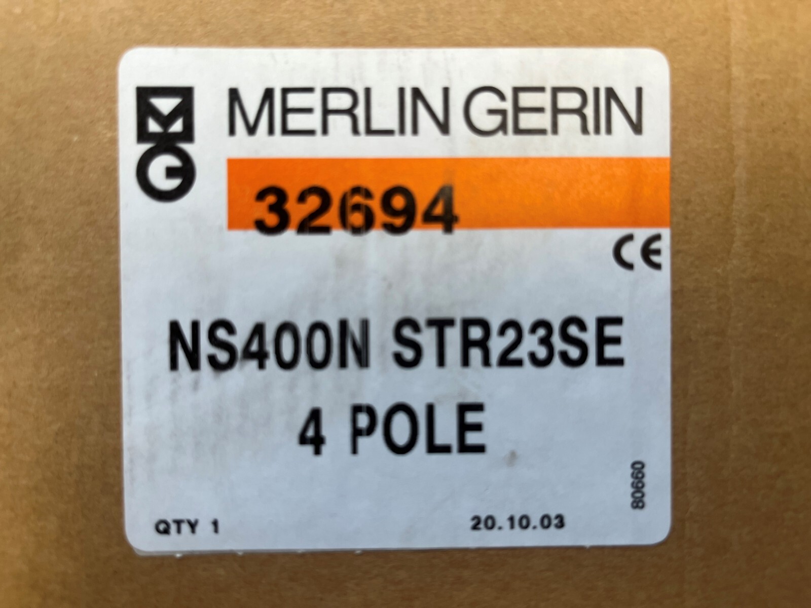 SCHNEIDER NS400N 400AMP 4 POLE MCCB COMPACT MERLIN GERIN 32694 STR23SE ...
