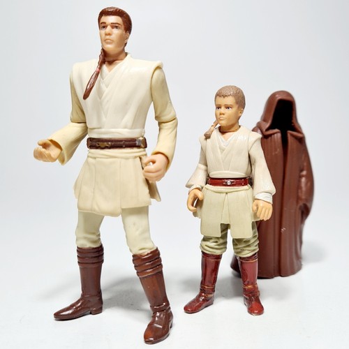 ©1998 LFL Hasbro Star Wars Episode 1 Figures Obi-Wan Kenobi & Anakin ...