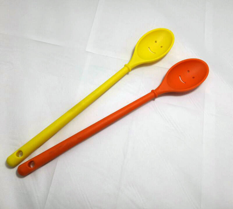 Long Handle Cute Smiley Happy Face Stir Spoon Nylon Stirring Kitchen ...
