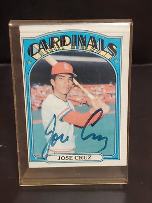 Jose Cruz SIGNED #107 1972 Topps Baseball Card VTG st lous Cardinals ...