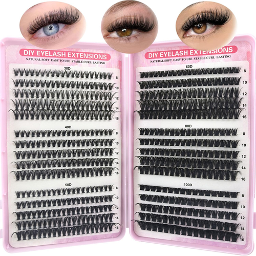 580Pcs Cluster Lashes - Individual Eyelashes/Natural Eyelash Clusters D ...