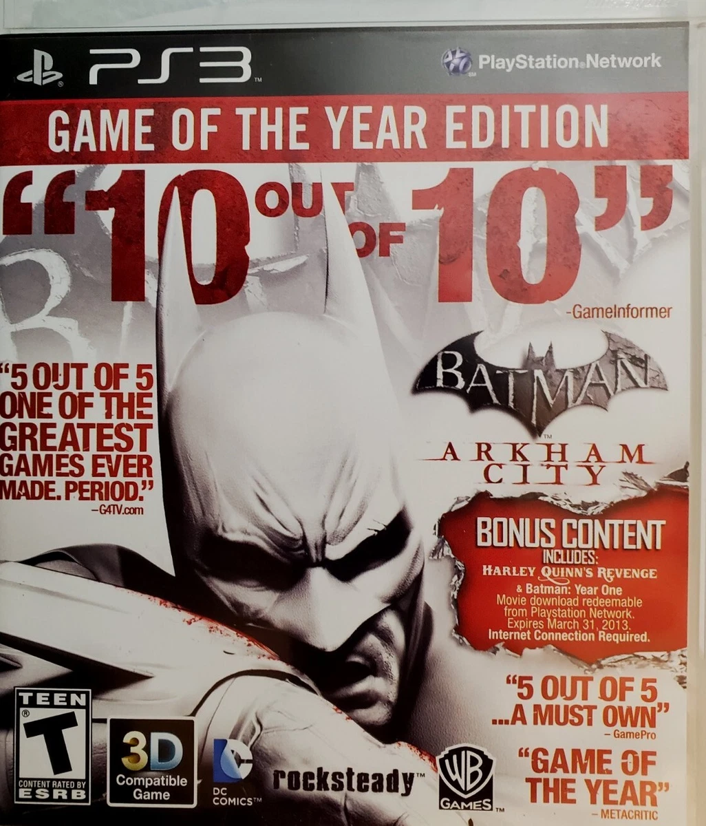 Batman Arkham City Ps3 Game Cover Of The Year