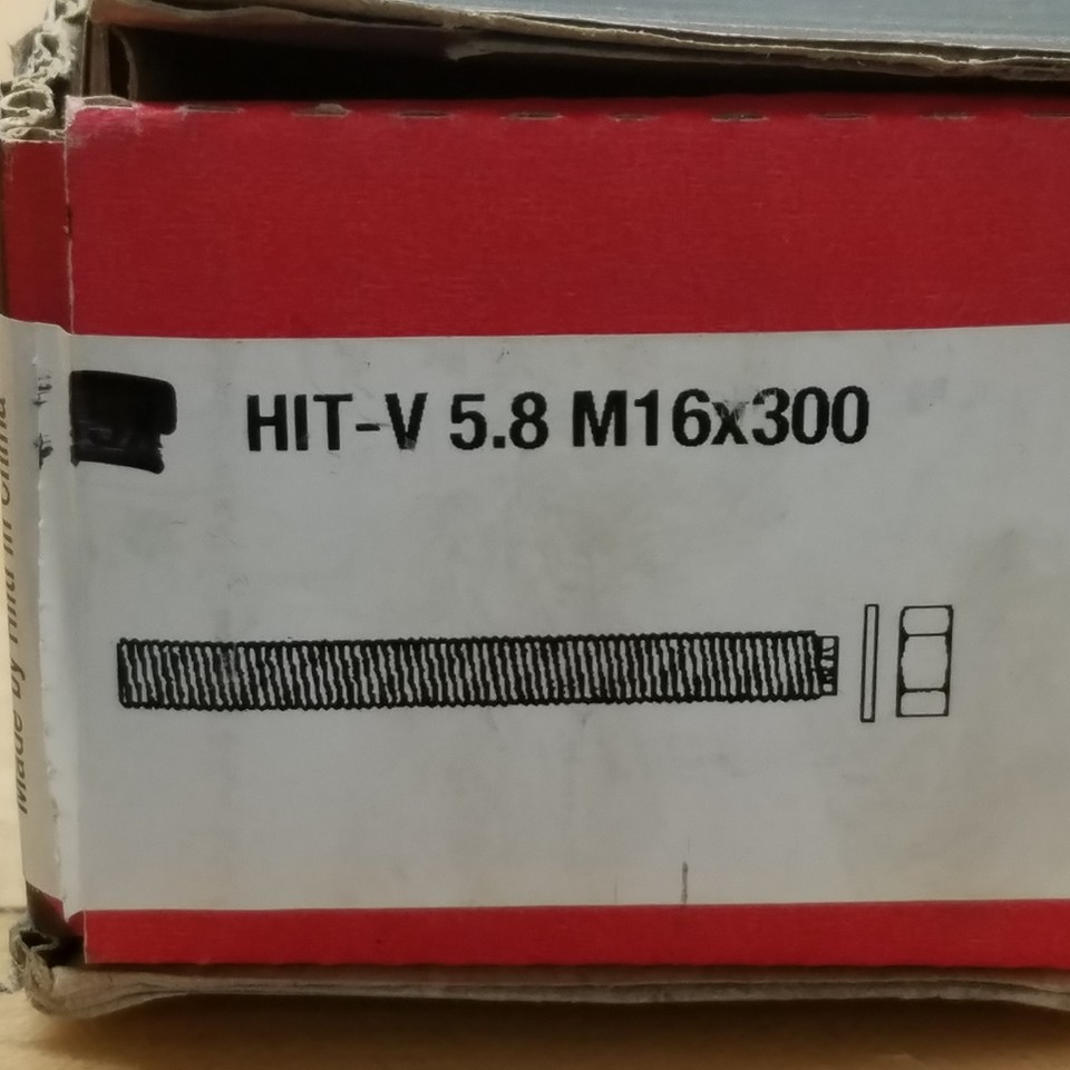 Hilti HIT-V-5.8 M16X300 Anchor Rod, M16, 300mm Length, Zinc-plated ...